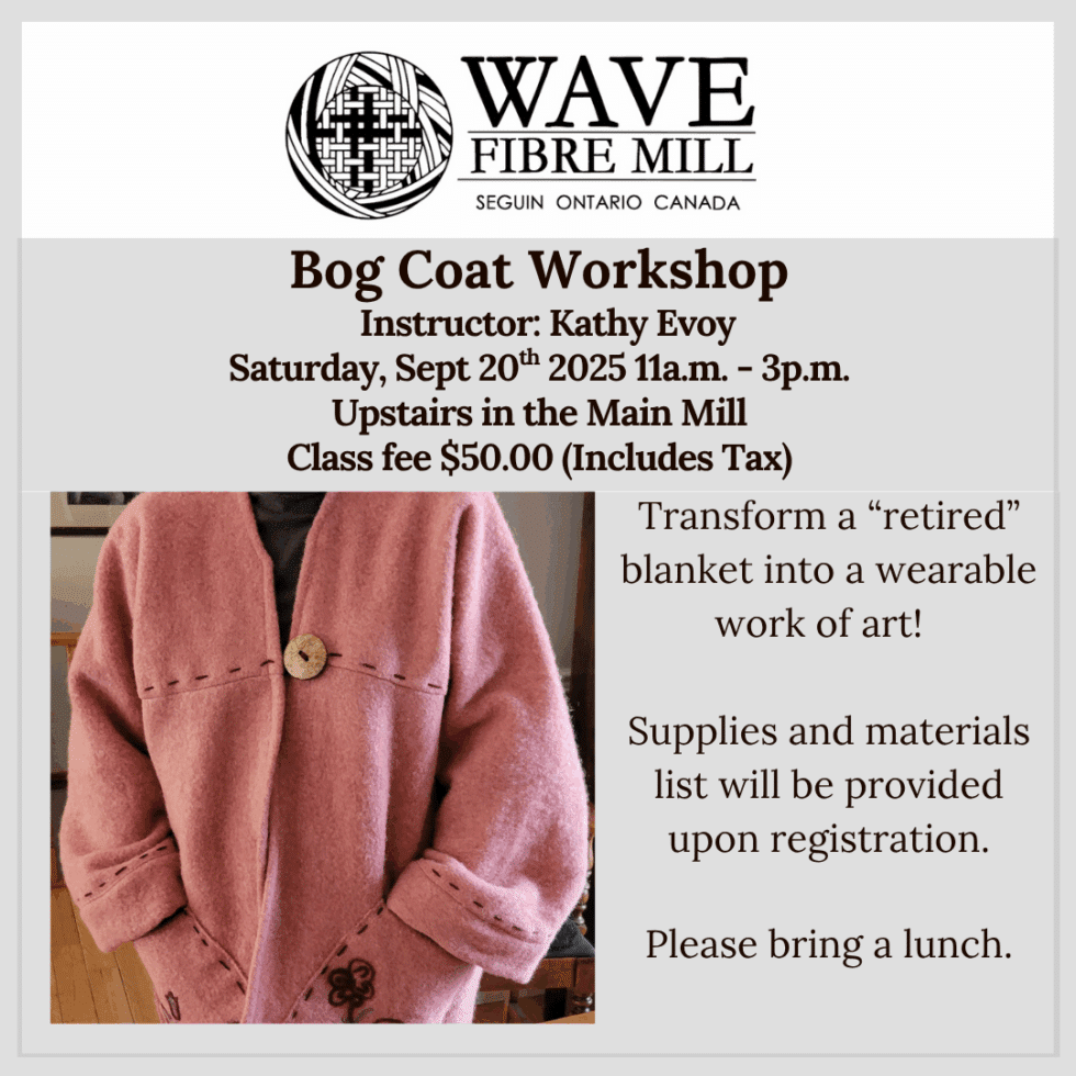 Bog Coat Workshop - Wave Fibre Mill